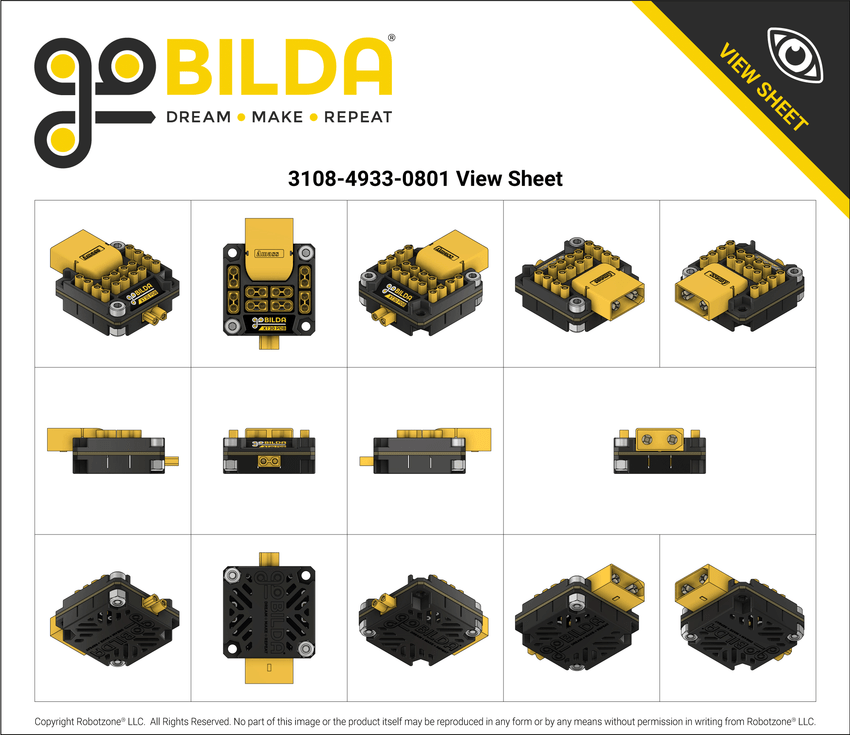 Xt30 Power Distribution Board Xt90 Input 8 X Xt30 Outputs Gobilda